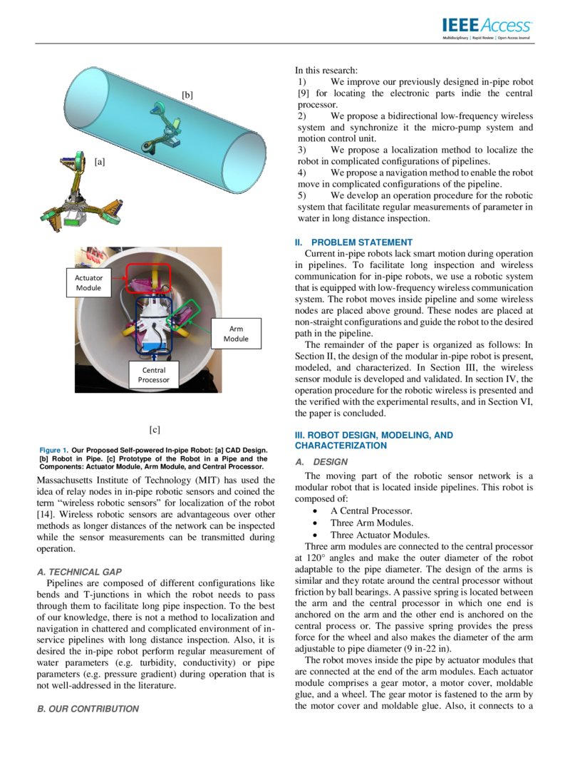 A Localization And Navigation Method For An In Pipe Robot In Water Distribution System Through