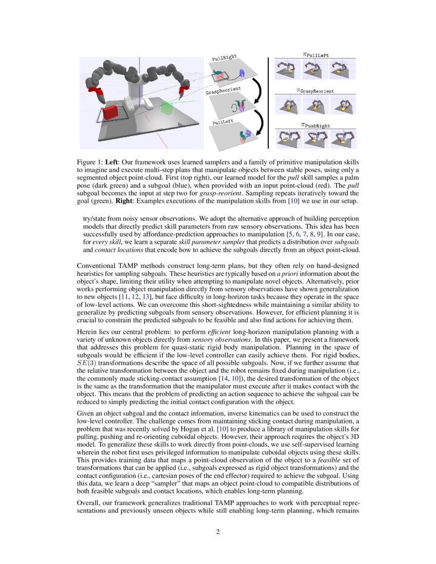 A Long Horizon Planning Framework for Manipulating Rigid Pointcloud ...