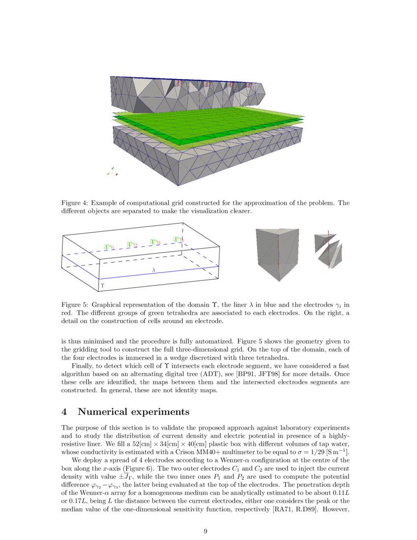 A mixed-dimensional model for direct current simulations in presence of ...