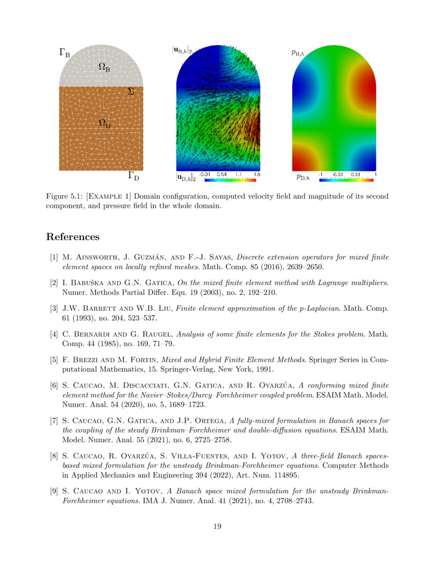 A mixed FEM for the coupled Brinkman-Forchheimer/Darcy problem | DeepAI