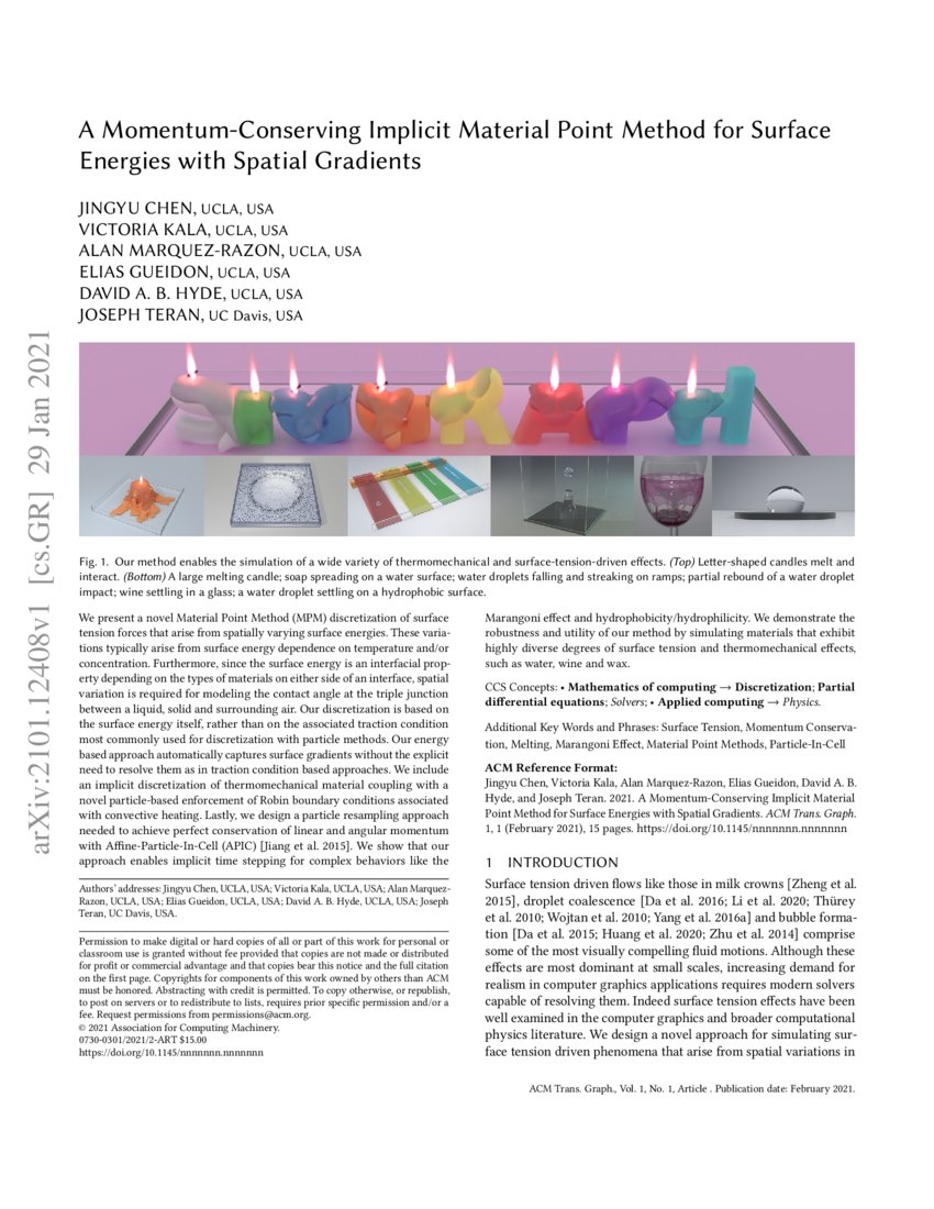 A Momentum-Conserving Implicit Material Point Method for Surface ...