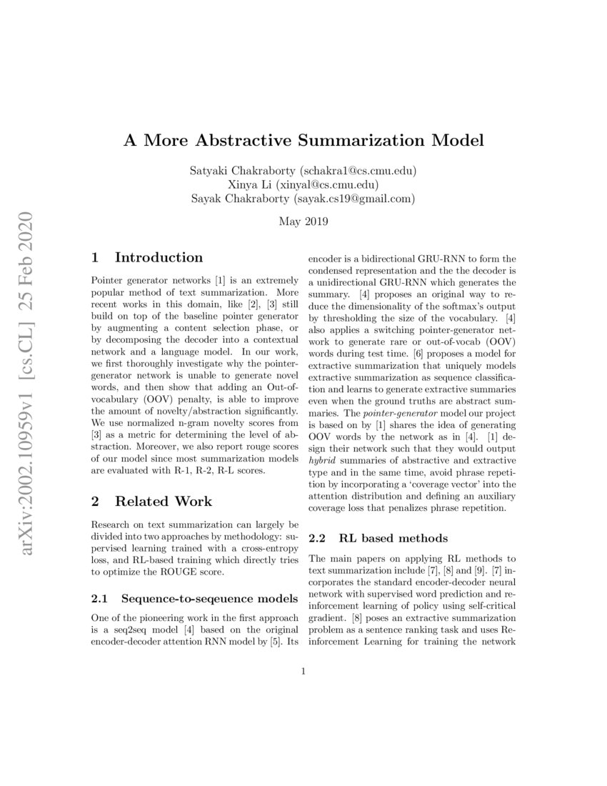 A more abstractive summarization model | DeepAI