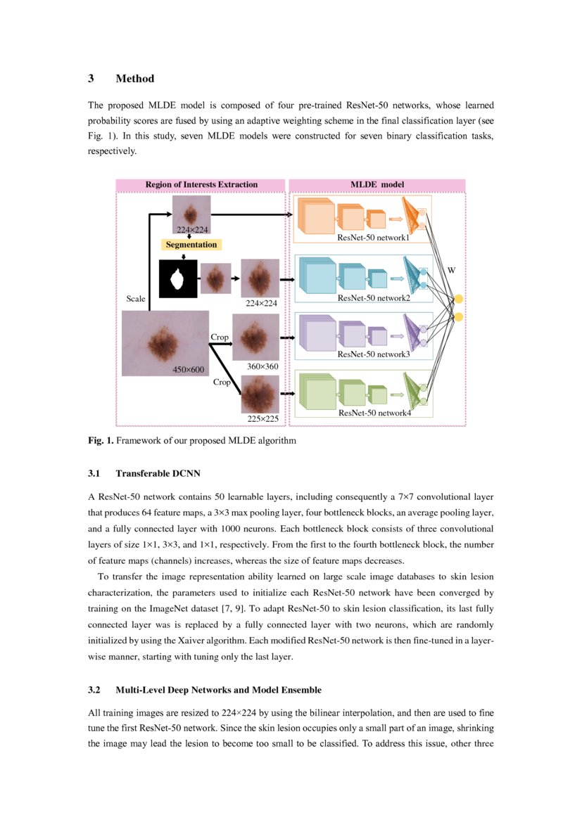 A Multi-Level Deep Ensemble Model for Skin Lesion Classification in Dermoscopy Images | DeepAI