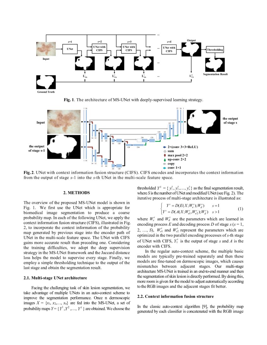 A Multi Stage Framework With Context Information Fusion Structure For Skin Lesion Segmentation