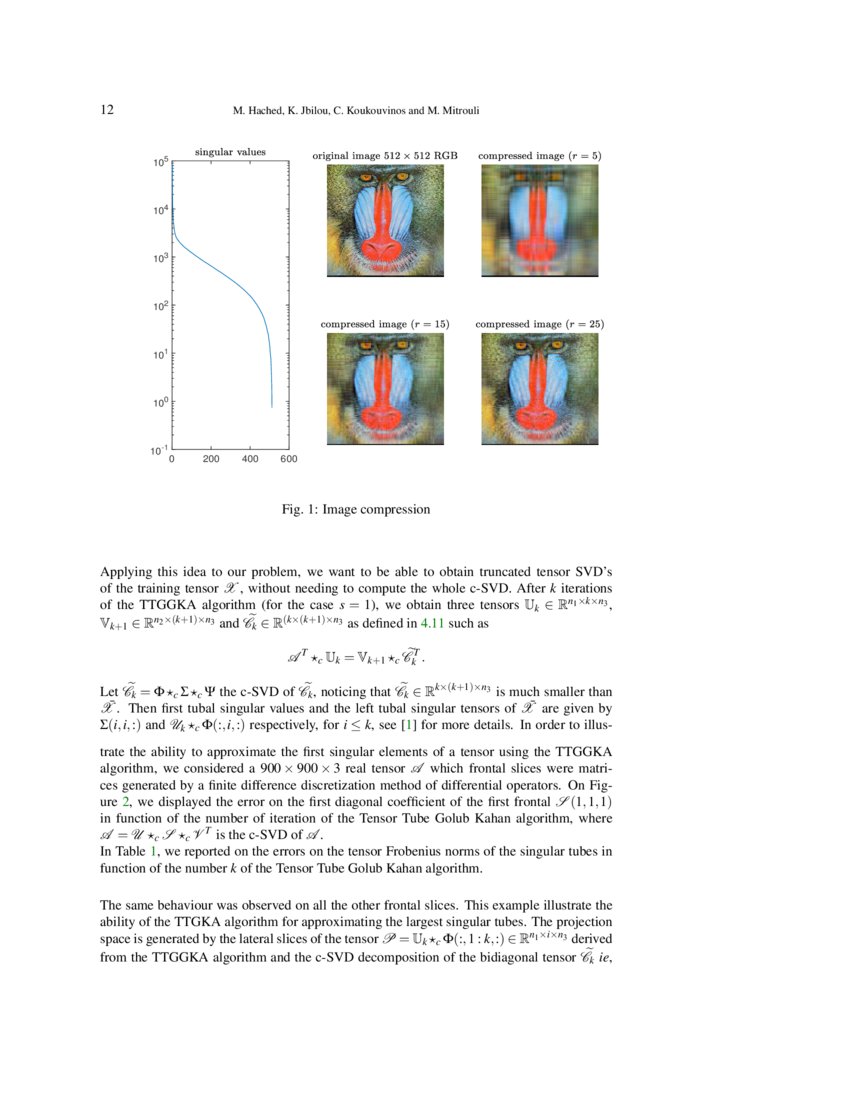 A multidimensional principal component analysis via the c-product Golub-Kahan-SVD for ...