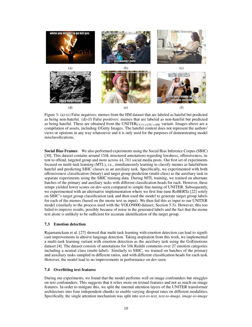 A Multimodal Framework for the Detection of Hateful Memes | DeepAI