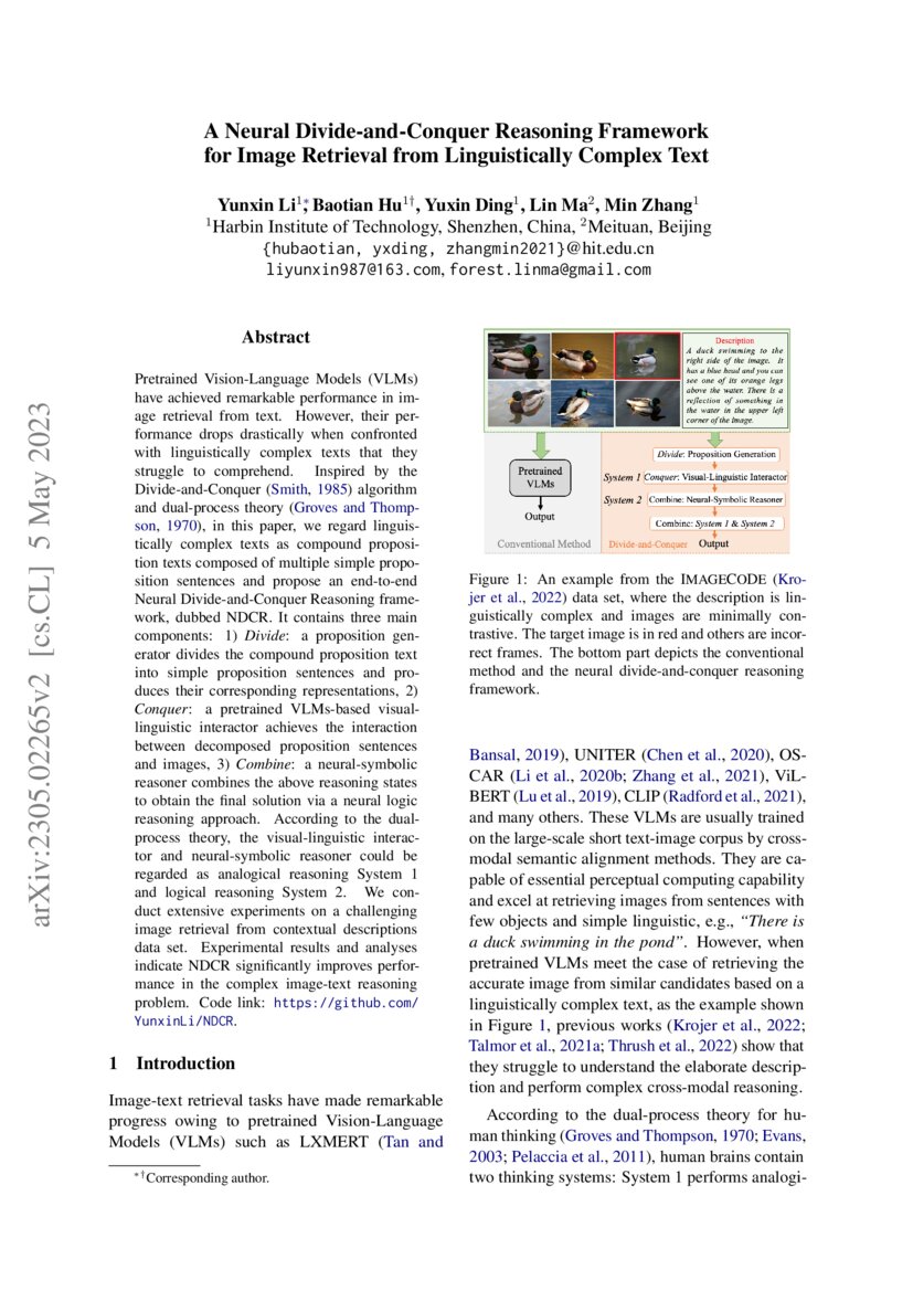 A Neural Divide And Conquer Reasoning Framework For Image Retrieval