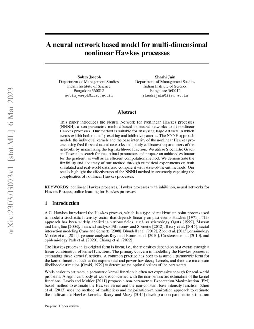 A Neural Network Based Model For Multi Dimensional Nonlinear Hawkes