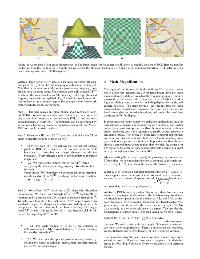A New 3D Geometric Approach to Focus and Context Lens Effect Simulation ...