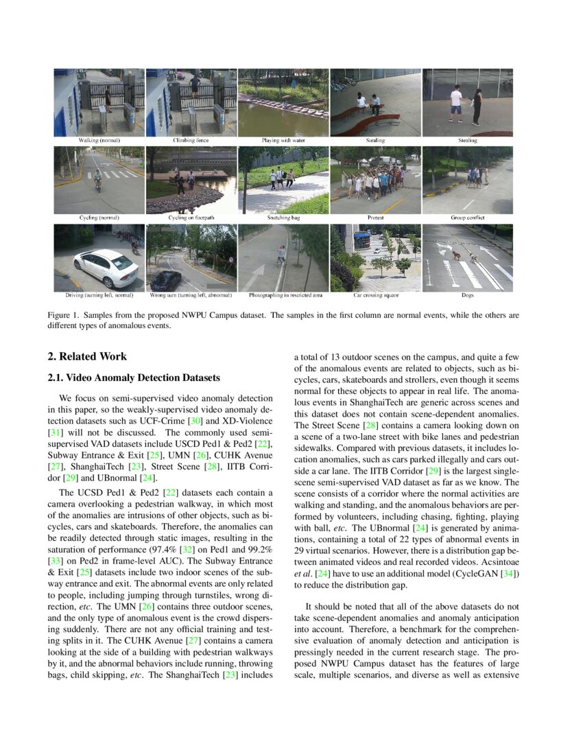 A New Comprehensive Benchmark for Semi-supervised Video Anomaly ... A New Comprehensive Benchmark for Semi-supervised Video Anomaly ...