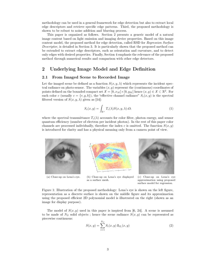 A New Edge Detector Based On Parametric Surface Model Regression