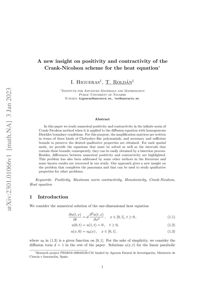 A new insight on positivity and contractivity of the Crank-Nicolson ...