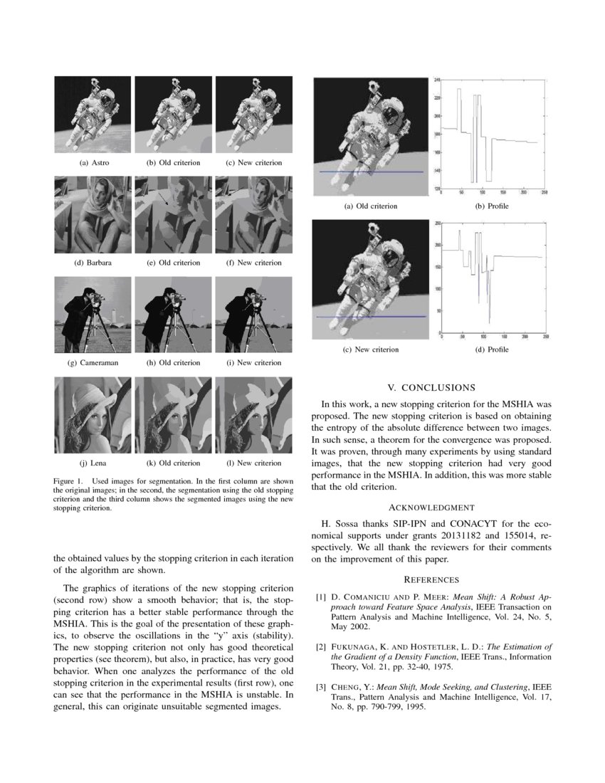 A New Stopping Criterion For The Mean Shift Iterative Algorithm Deepai