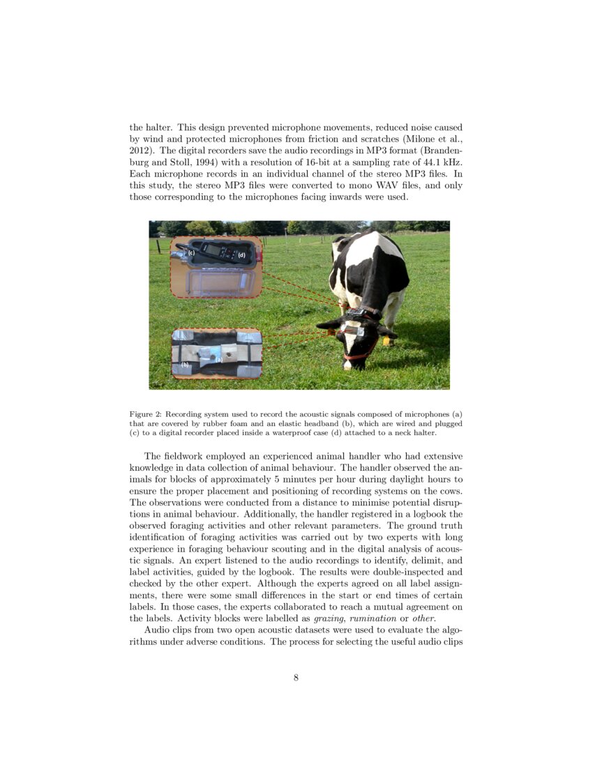 A noise-robust acoustic method for recognition of foraging activities of grazing cattle | DeepAI