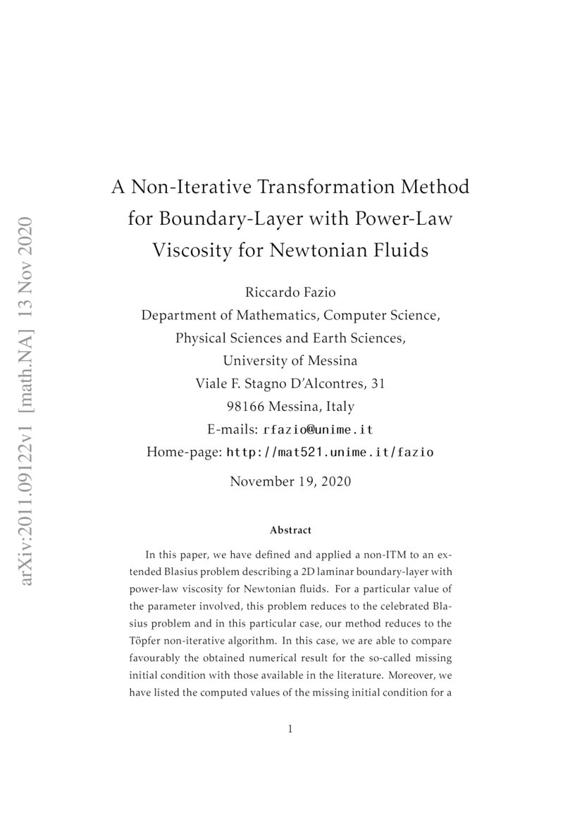 A Non-Iterative Transformation Method for Boundary-Layer with Power-Law Viscosity for Newtonian ...