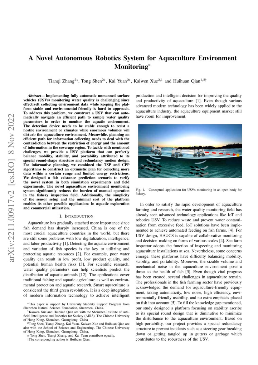 A Novel Autonomous Robotics System for Aquaculture Environment ...