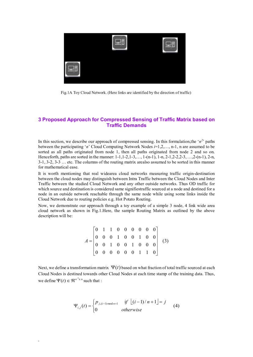 A Novel Compressed Sensing Technique for Traffic Matrix Estimation of Software Defined Cloud ...