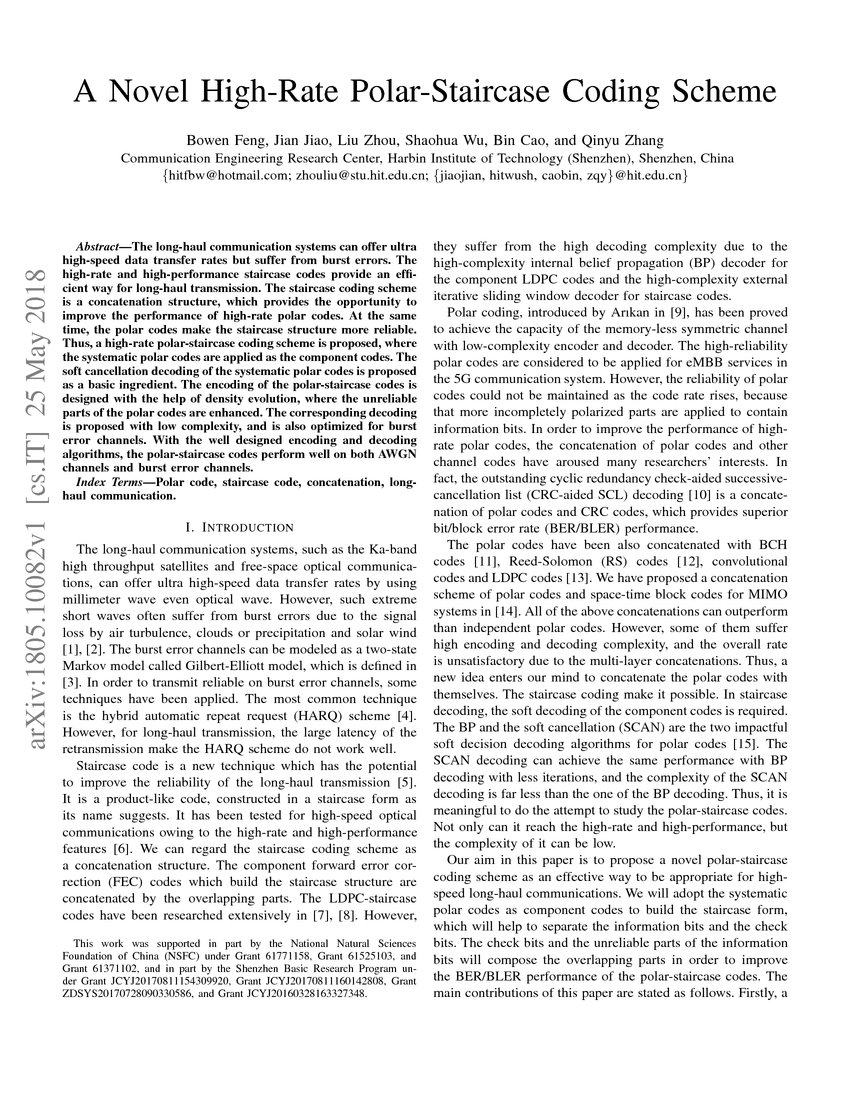 A Novel High-Rate Polar-Staircase Coding Scheme | DeepAI
