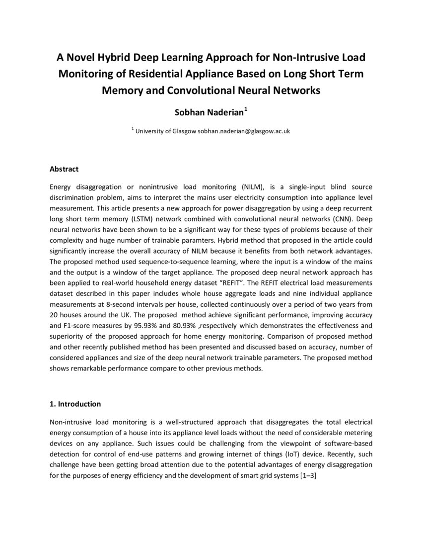 A Novel Hybrid Deep Learning Approach For Non Intrusive Load Monitoring Of Residential Appliance