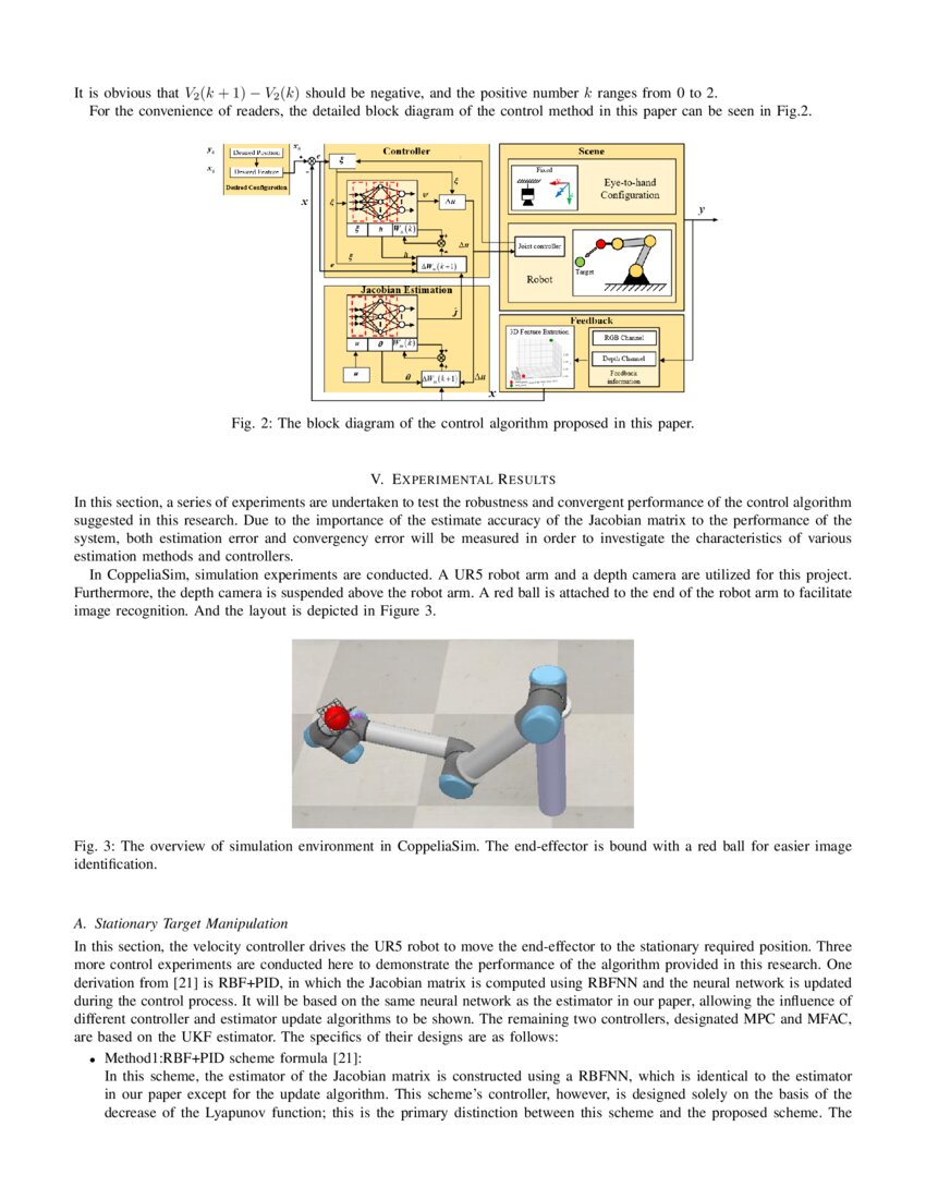 A Novel Uncalibrated Visual Servoing Controller Baesd On Model Free