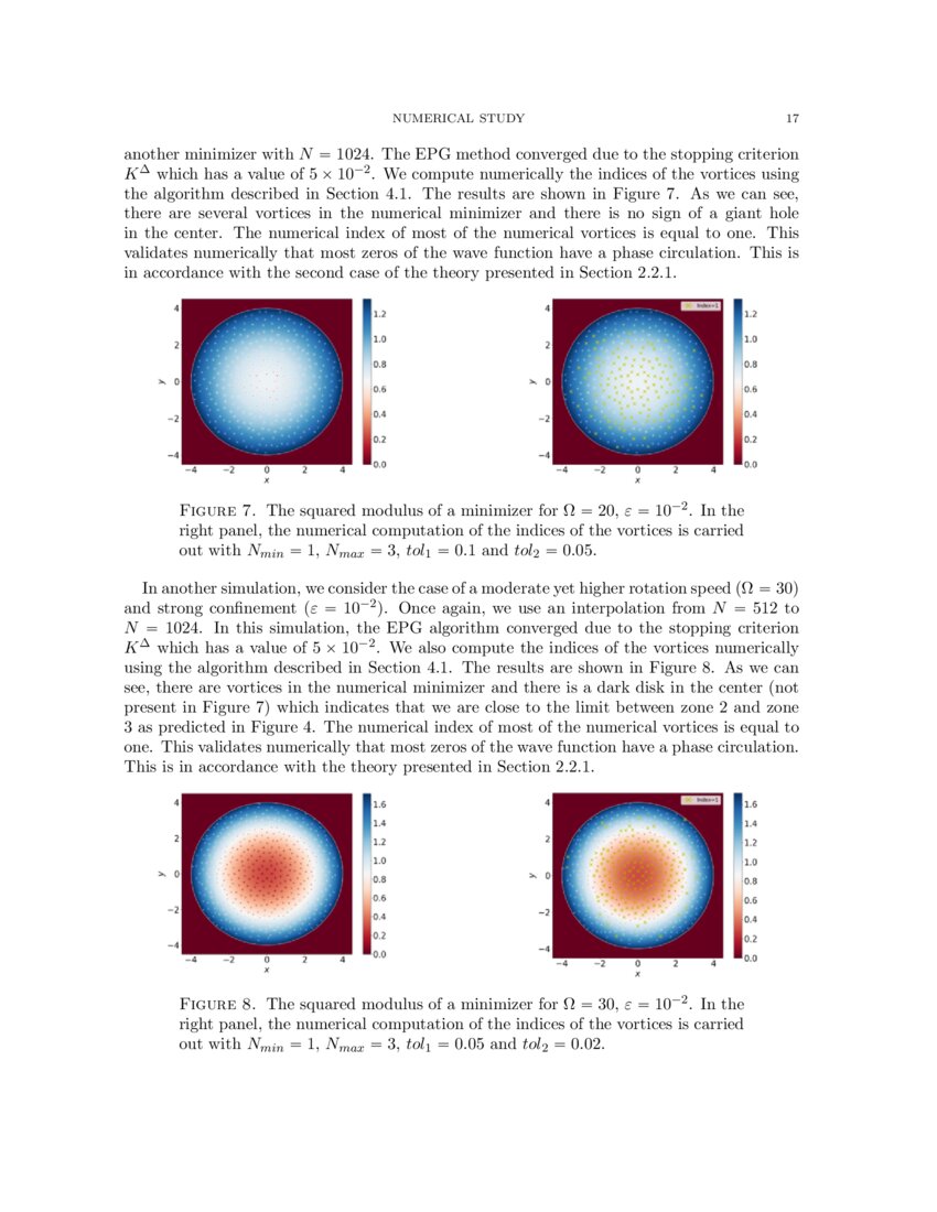 A numerical study of vortex nucleation in 2D rotating Bose-Einstein ...
