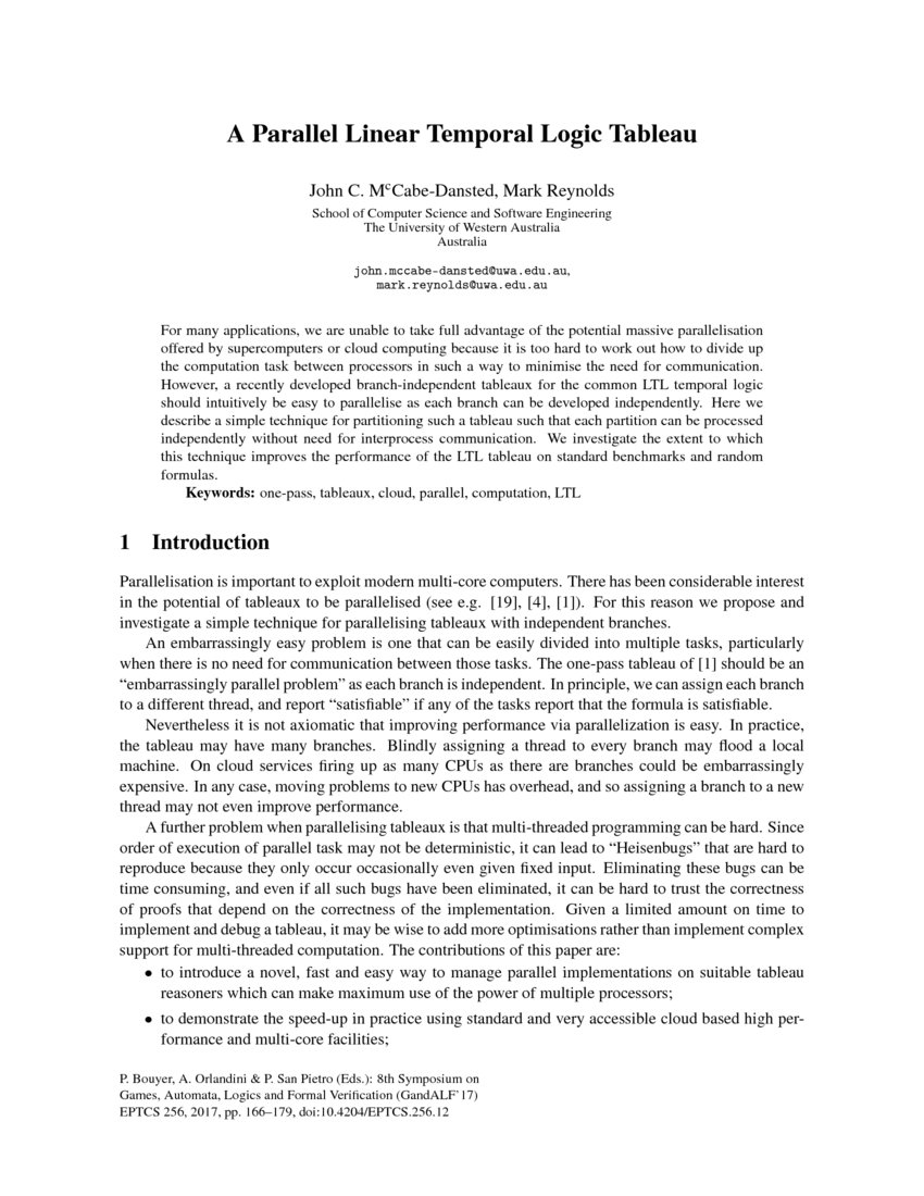 A Parallel Linear Temporal Logic Tableau | DeepAI