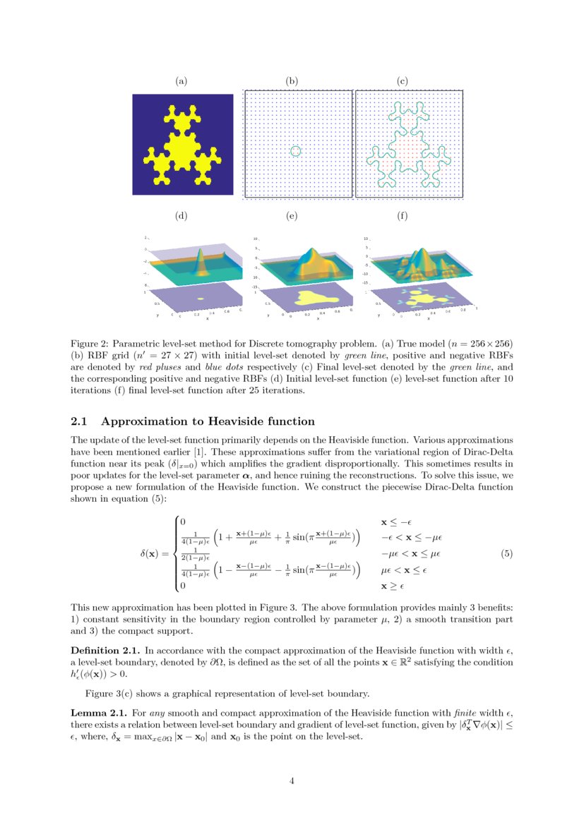 A Parametric Level Set Method For Partially Discrete Tomography Deepai