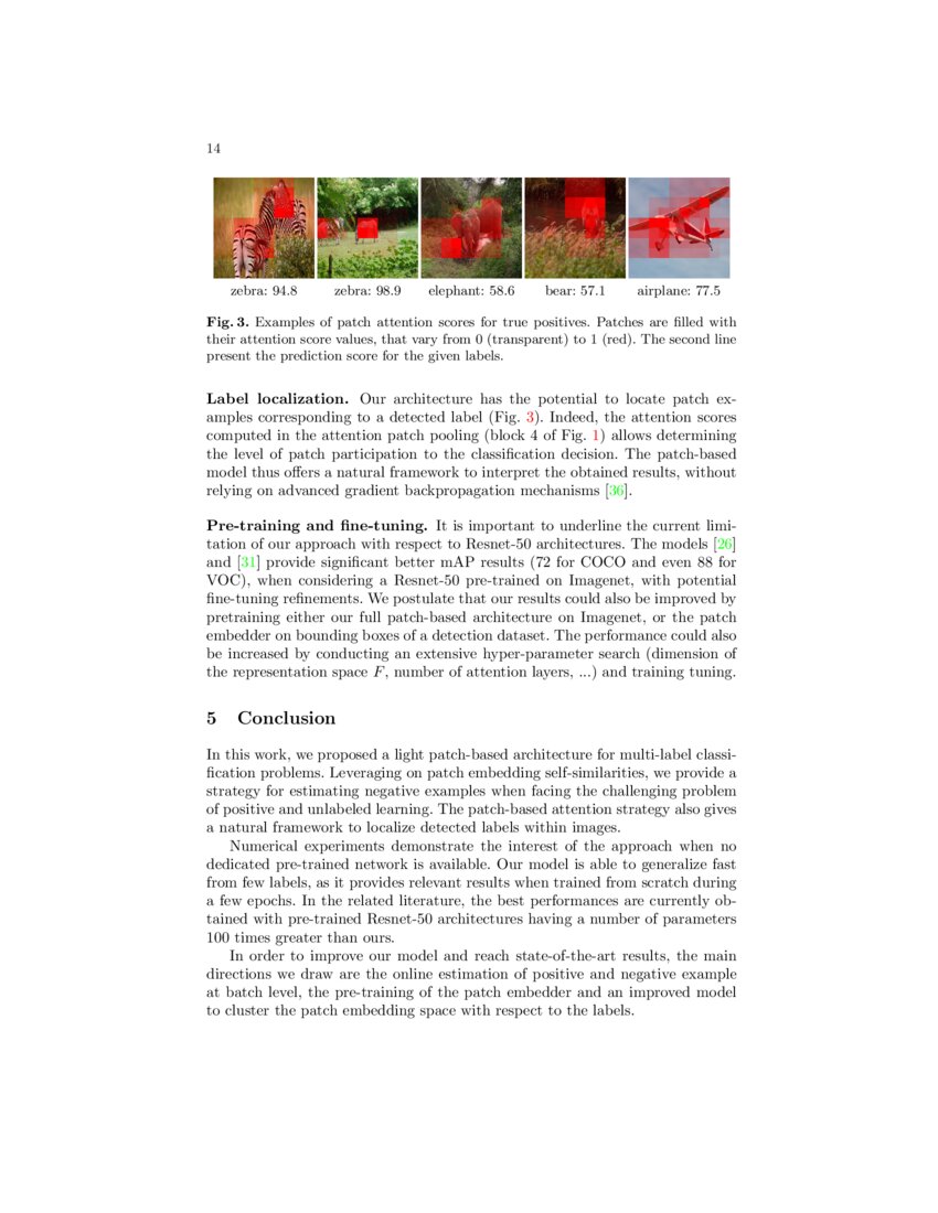 A Patch Based Architecture For Multi Label Classification From Single Label Annotations Deepai