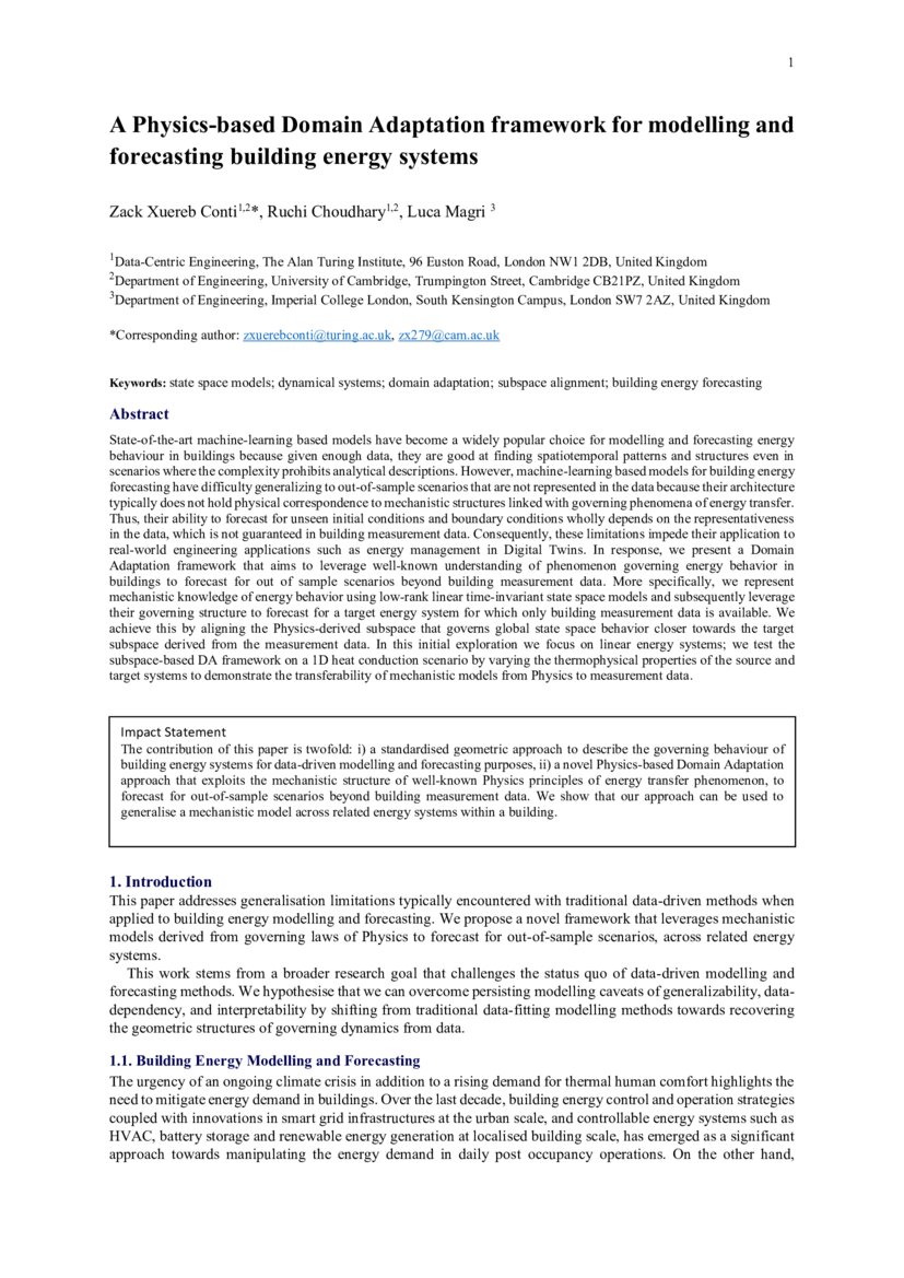 A Physics-based Domain Adaptation framework for modelling and ... A Physics-based Domain Adaptation framework for modelling and ...