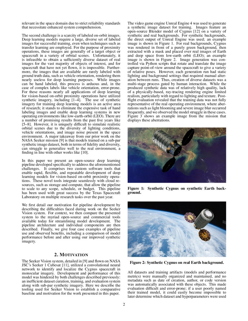 A Pipeline for Vision-Based On-Orbit Proximity Operations Using Deep ...