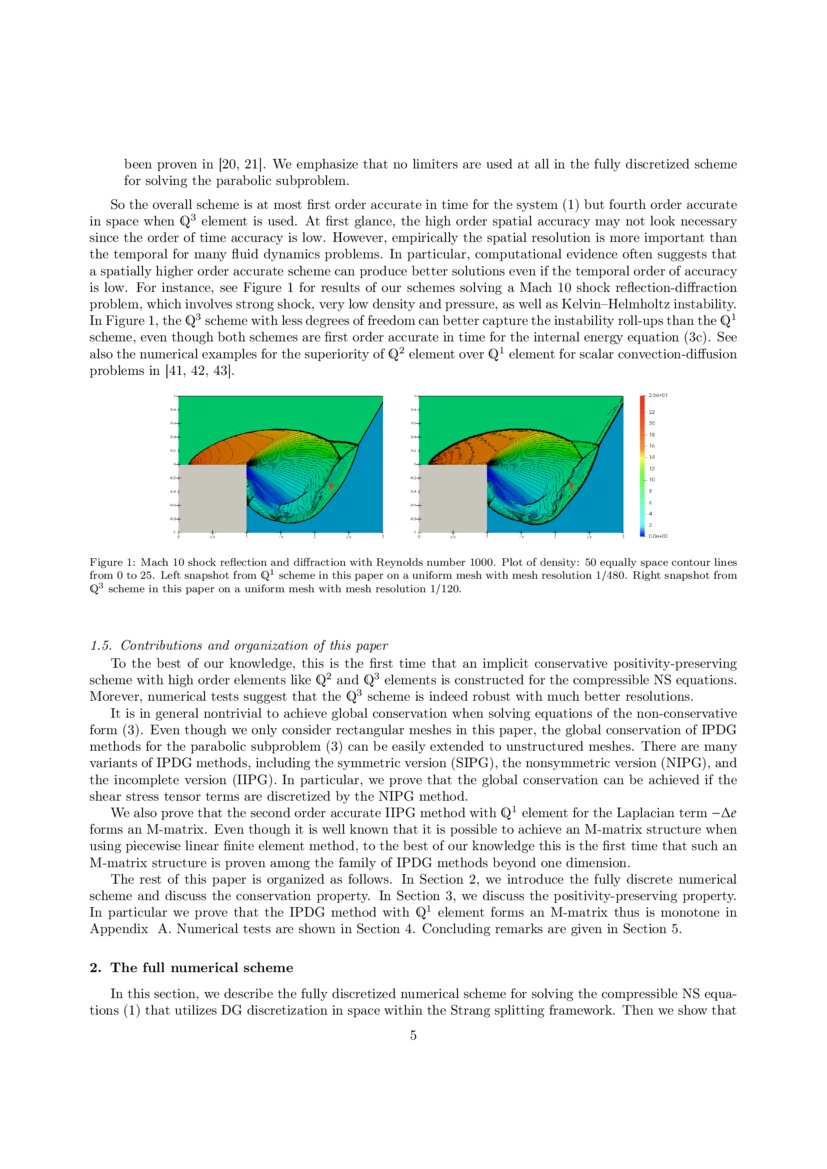 A positivity-preserving implicit-explicit scheme with high order ... A positivity-preserving implicit-explicit scheme with high order ...