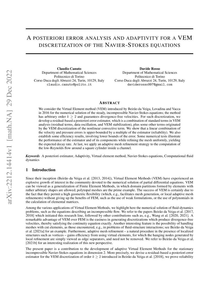 A Posteriori Error Analysis And Adaptivity For A Vem Discretization Of
