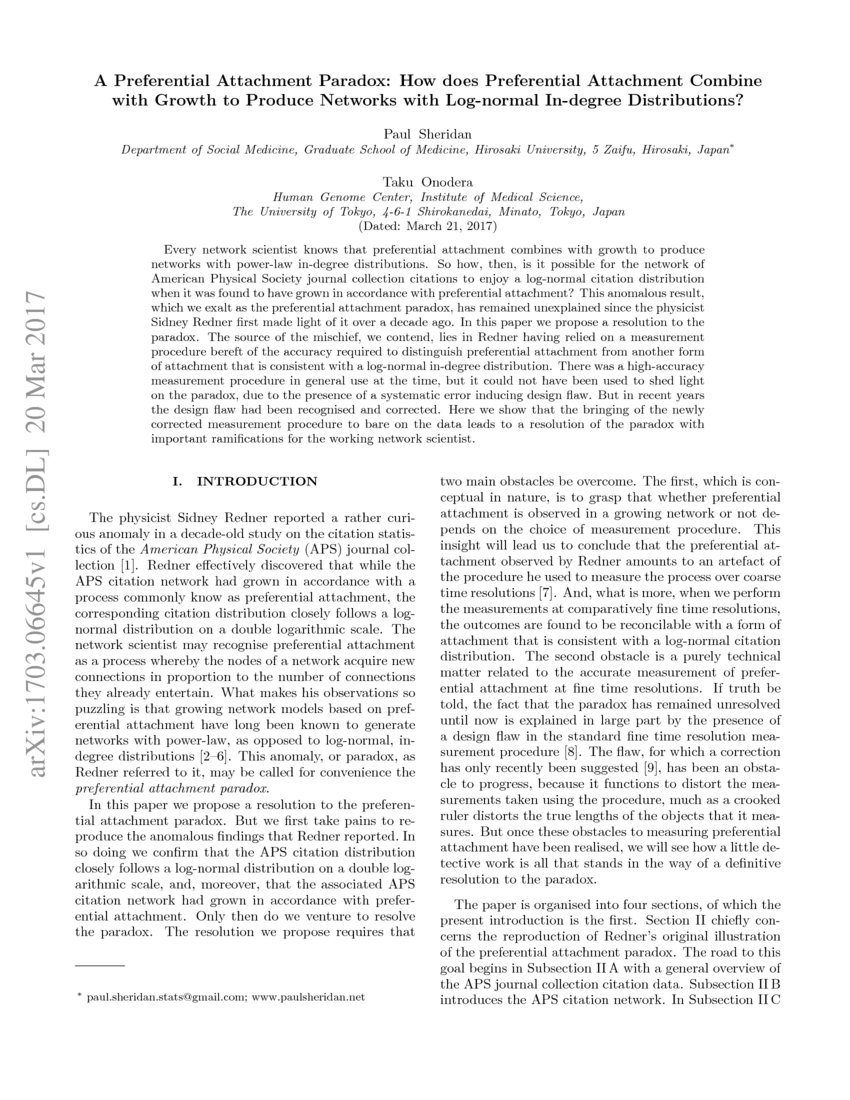 A Preferential Attachment Paradox: How Preferential Attachment Combines ...