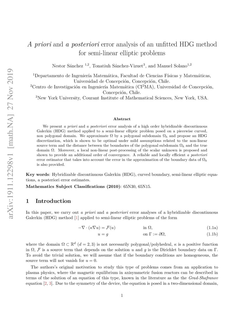 A Priori And A Posteriori Error Analysis Of An Unfitted Hdg Method For