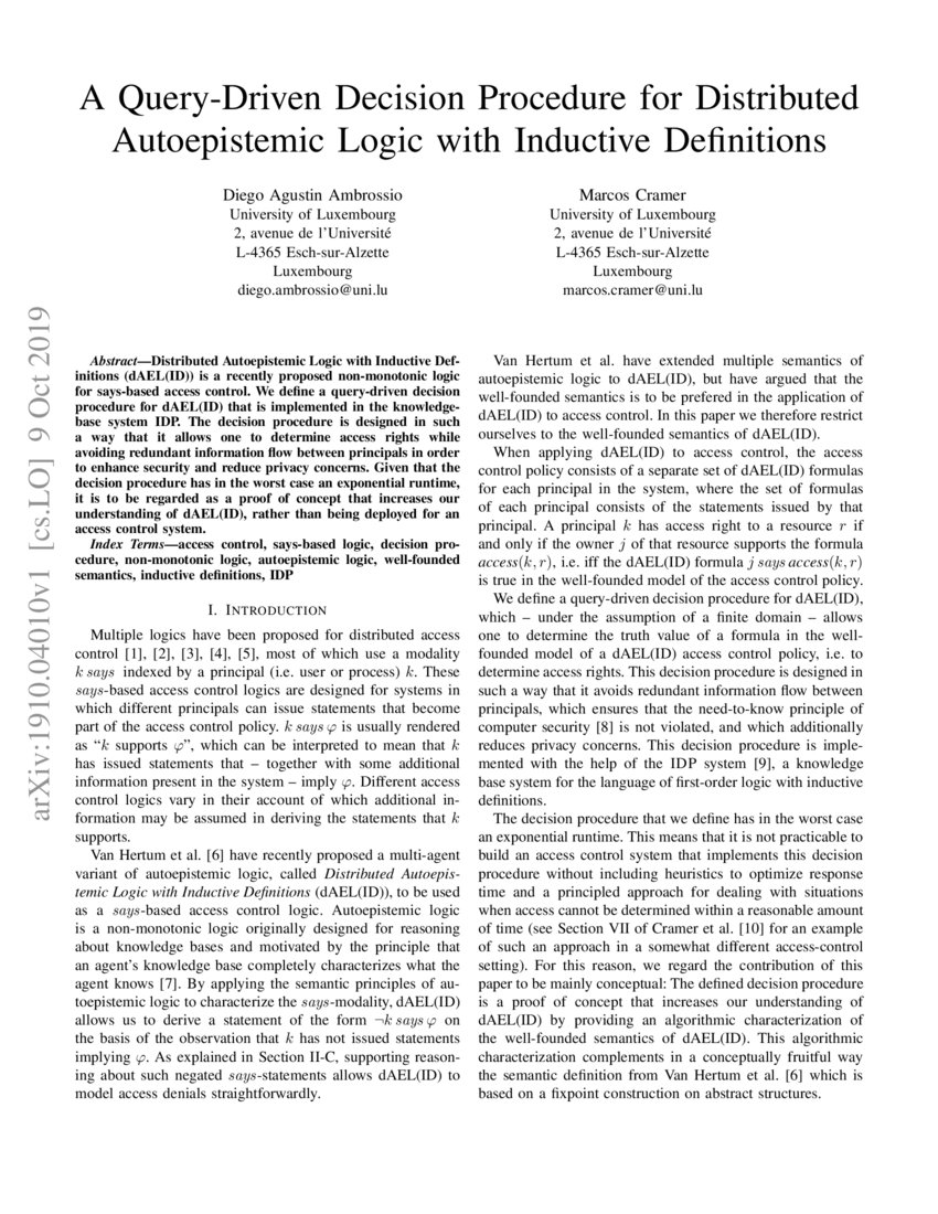 A Query Driven Decision Procedure For Distributed Autoepistemic Logic With Inductive Definitions