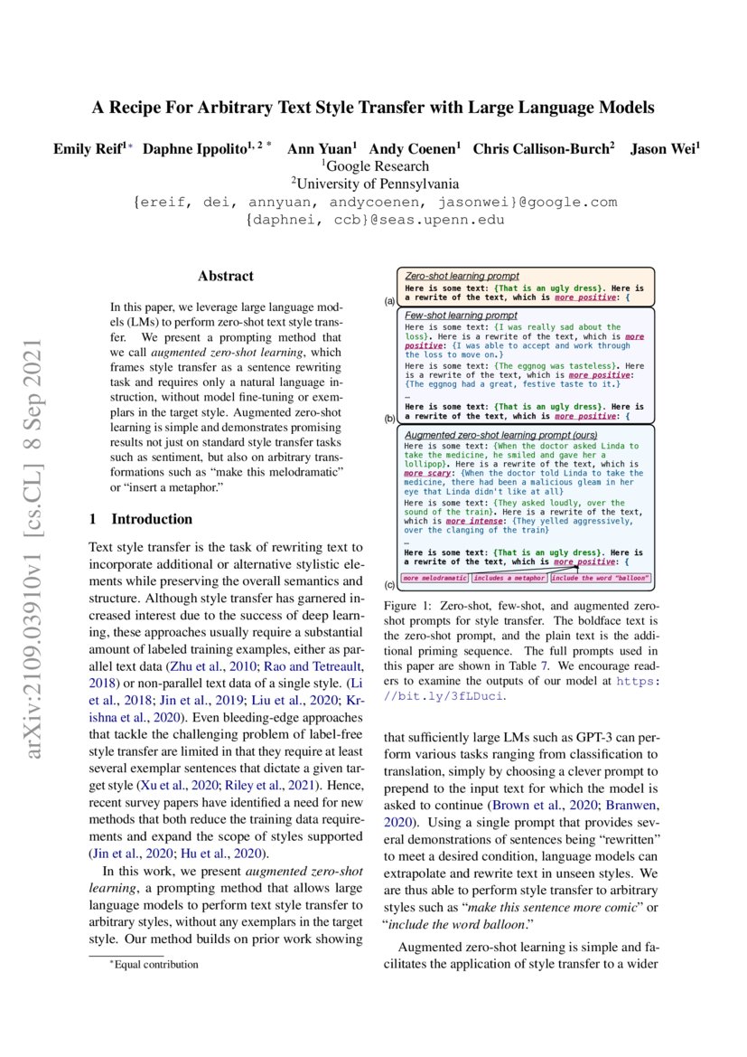 A Recipe For Arbitrary Text Style Transfer With Large Language Models