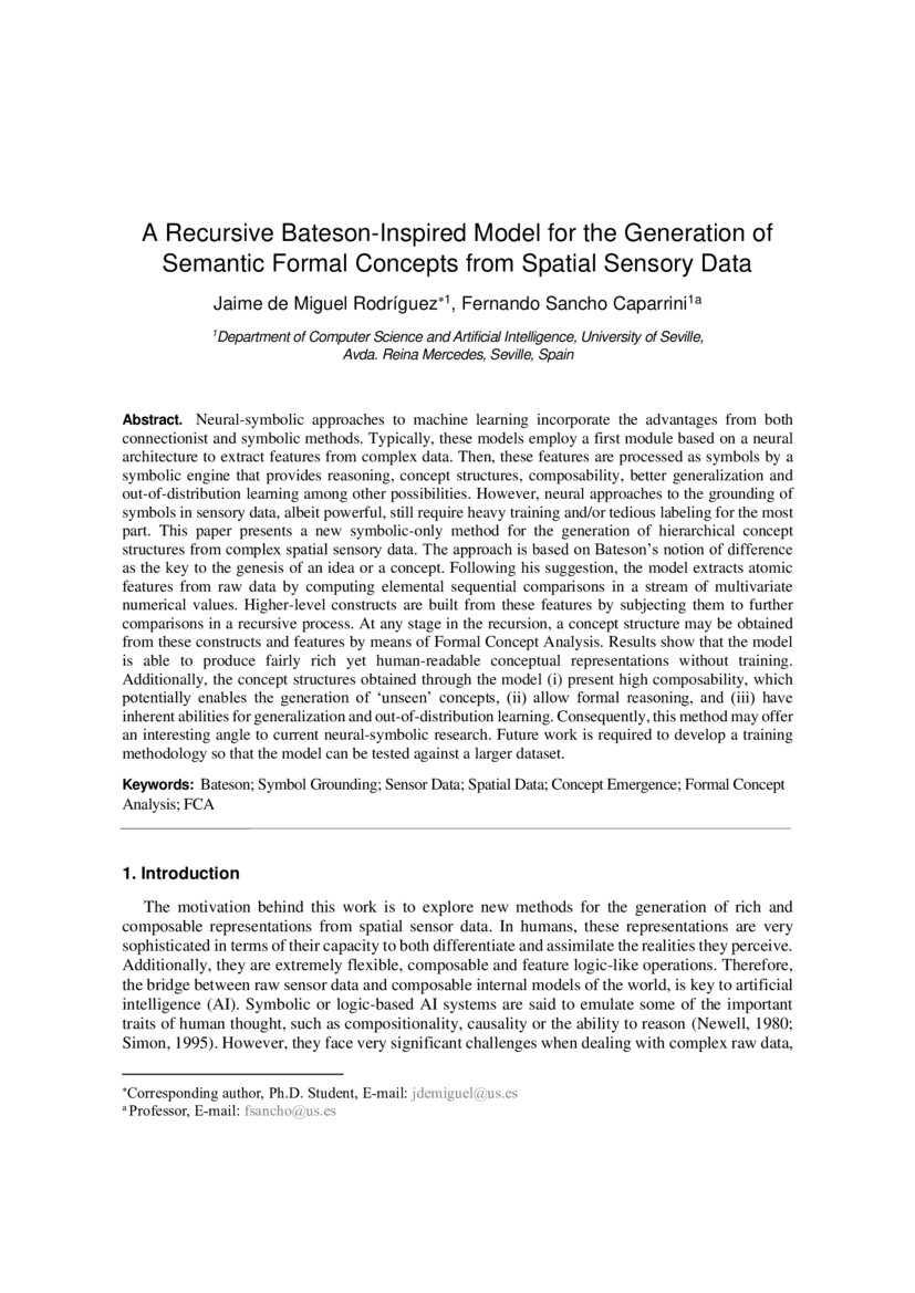 A Recursive Bateson-Inspired Model for the Generation of Semantic ...