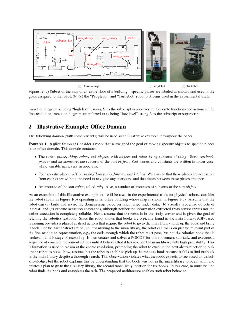 A Refinement-Based Architecture for Knowledge Representation and Reasoning in Robotics | DeepAI