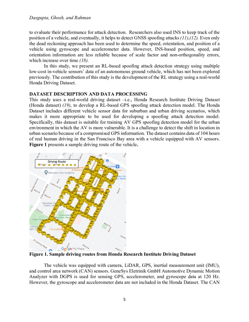 A Reinforcement Learning Approach For Gnss Spoofing Attack Detection Of Autonomous Vehicles Deepai