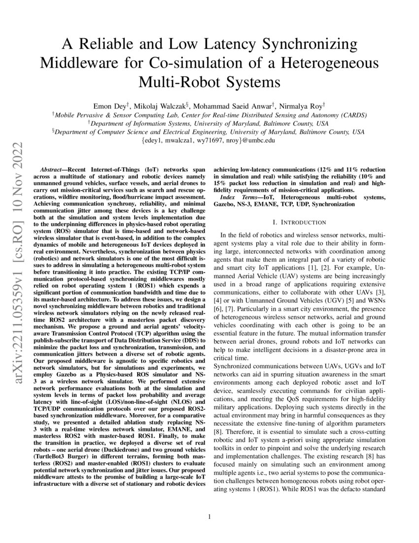 A Reliable And Low Latency Synchronizing Middleware For Co Simulation Of A Heterogeneous Multi