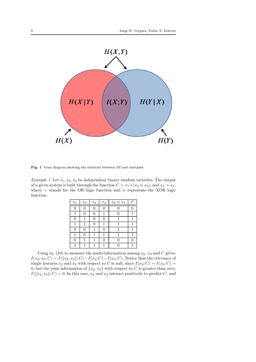 A Review Of Feature Selection Methods Based On Mutual Information Deepai 