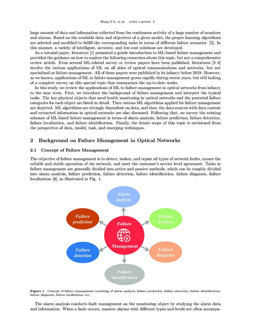 A Review of Machine Learning-based Failure Management in Optical Networks | DeepAI