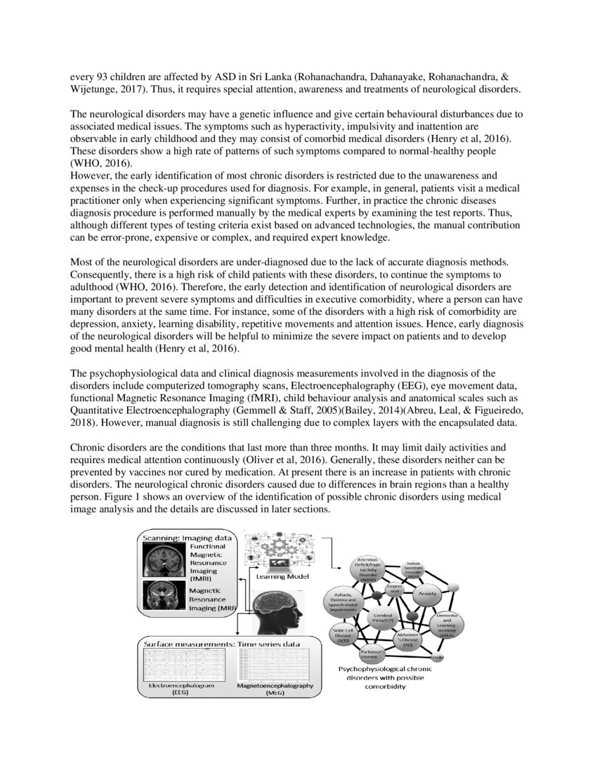 A Review Of Supportive Computational Approaches For Neurological Disorder Identification Deepai