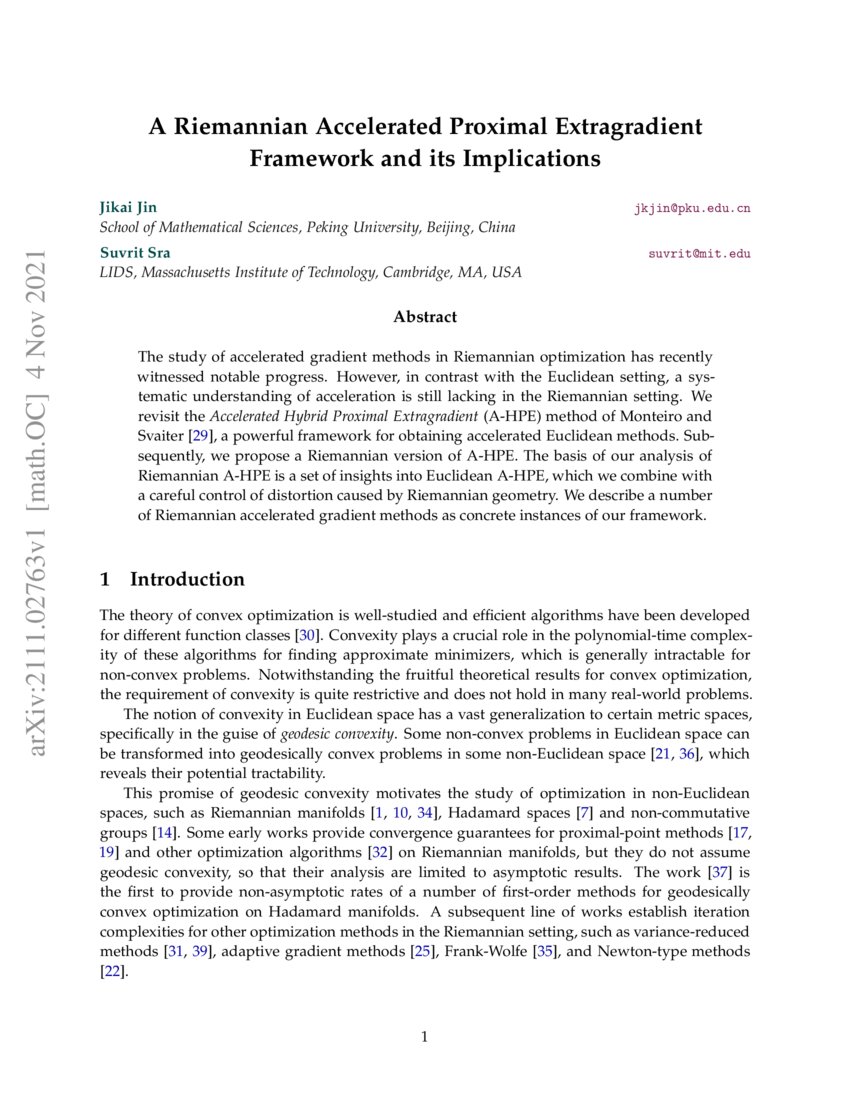 A Riemannian Accelerated Proximal Extragradient Framework And Its Implications Deepai