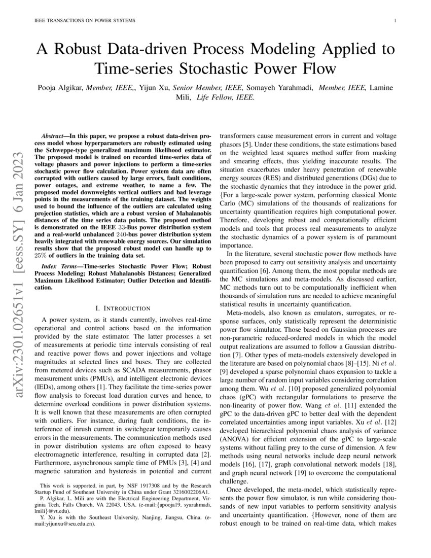 A Robust Data Driven Process Modeling Applied To Time Series Stochastic