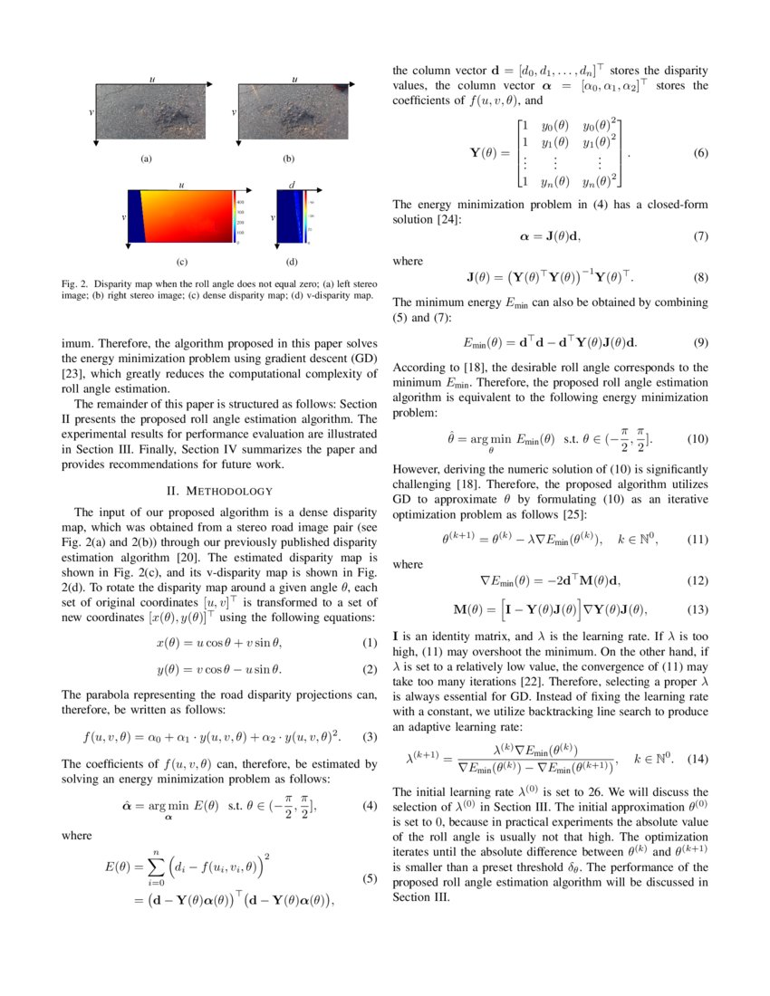 A Robust Roll Angle Estimation Algorithm Based On Gradient Descent Deepai