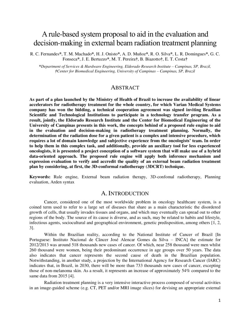 A rule-based system proposal to aid in the evaluation and decision ...