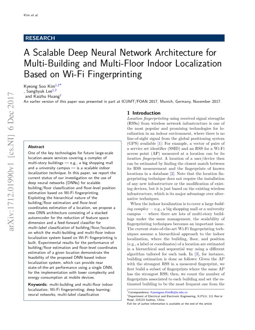 A Scalable Deep Neural Network Architecture For Multi Building And Multi Floor Indoor