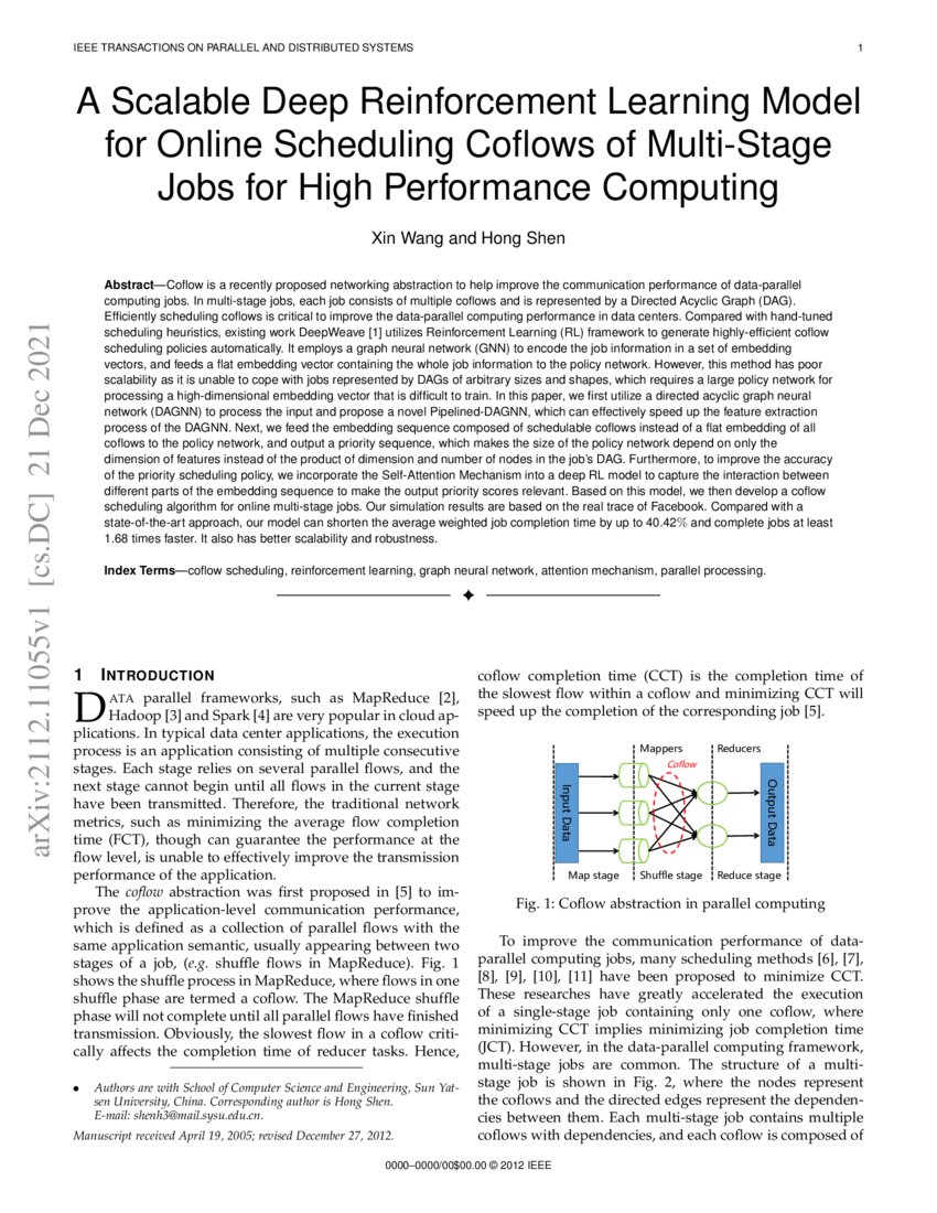 A Scalable Deep Reinforcement Learning Model for Online Scheduling Coflows of Multi-Stage Jobs ...