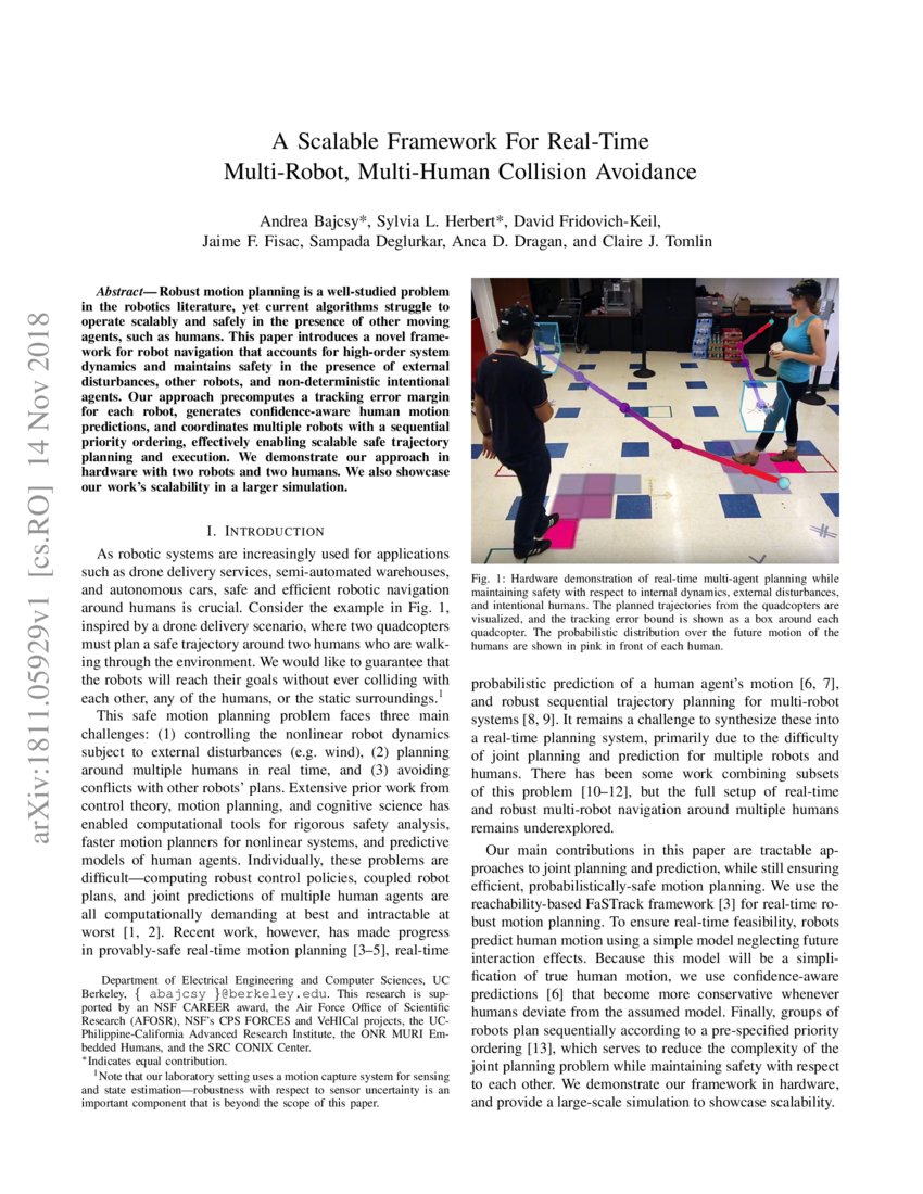 A Scalable Framework For Real-Time Multi-Robot, Multi-Human Collision ...